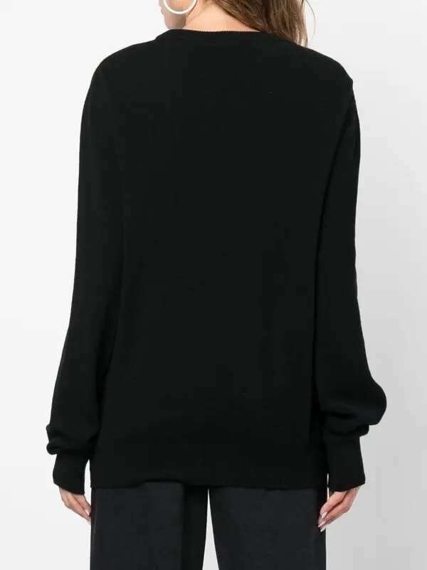 Philipp Plein Studded Skull Cashmere Pullover - Black