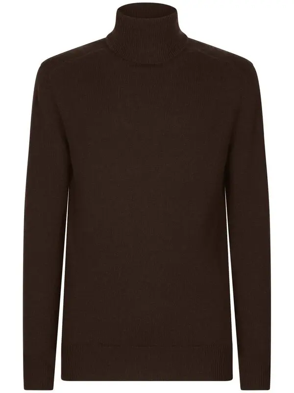 Dolce & Gabbana Roll-neck Cashmere Jumper - Brown