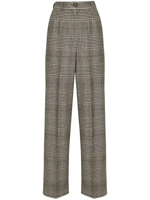 Dolce & Gabbana Plaid Flared Trousers