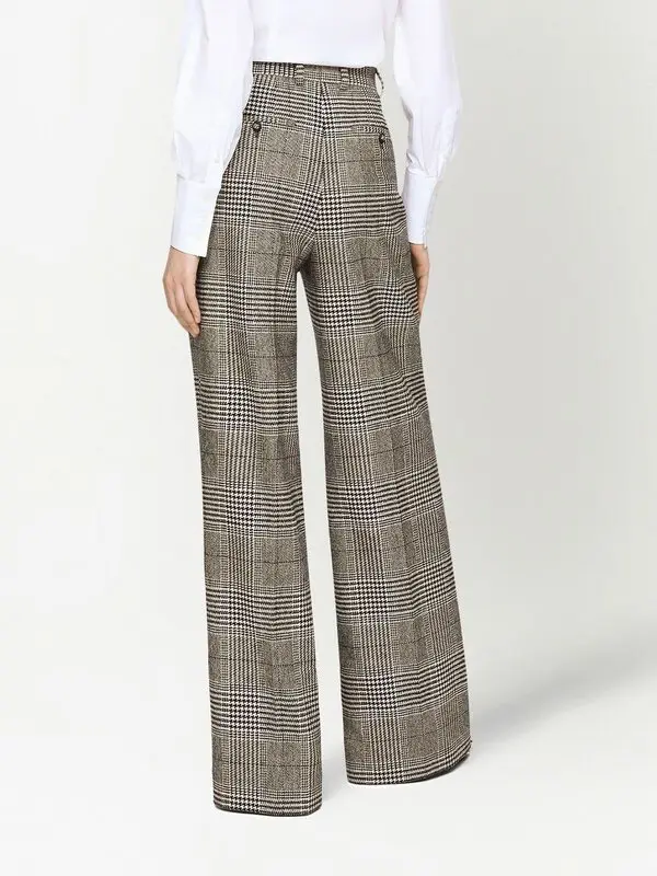 Dolce & Gabbana Plaid Flared Trousers