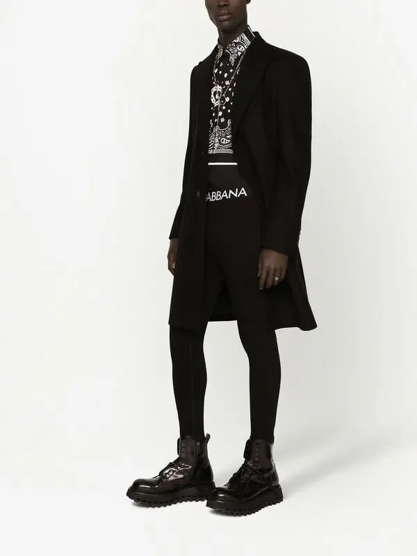 Dolce & Gabbana Deconstructed Single-breasted Wool Coat - Black