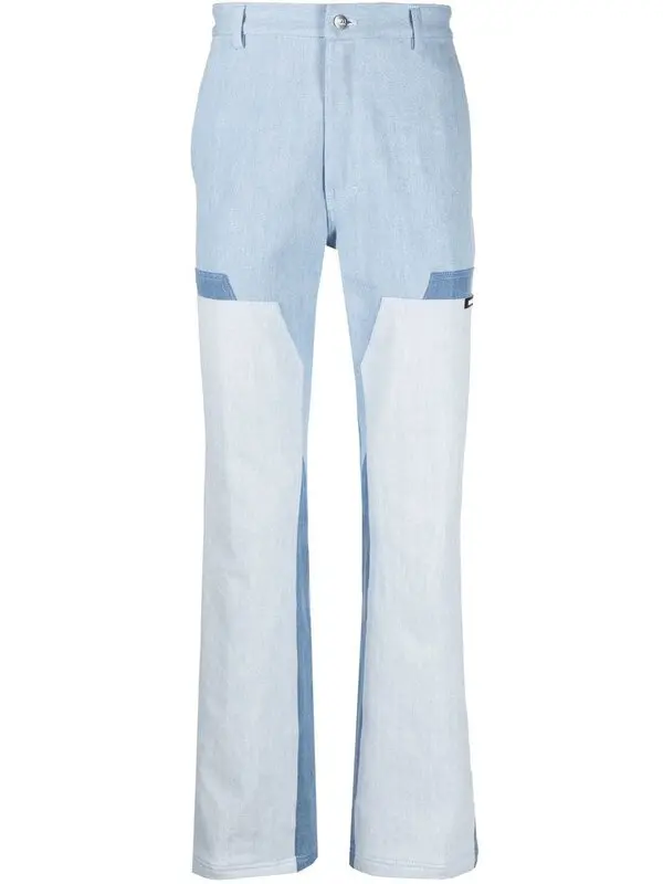 NAHMIAS Straight-leg Panelled Jeans - Blue