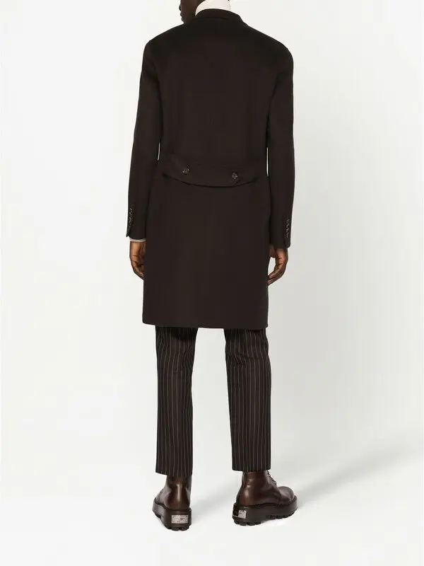 Dolce & Gabbana Single-breasted Cashmere Coat - Brown