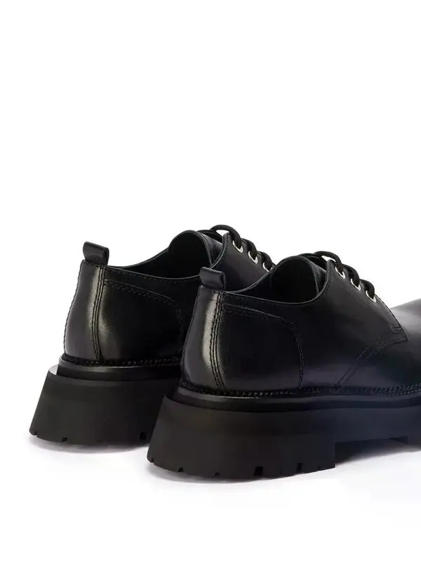 Ami Paris Ridged-Sole Derby Shoes In Black - 41% Off | Editorialist
