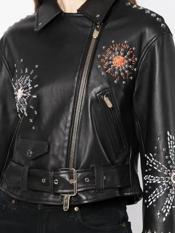 TEMPERLEY LONDON Zipped Biker Jacket