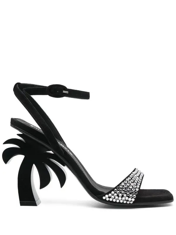 Palm Angels Palm Tree-heel Sandals - Black