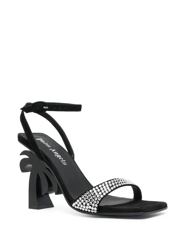 Palm Angels Palm Tree-heel Sandals - Black
