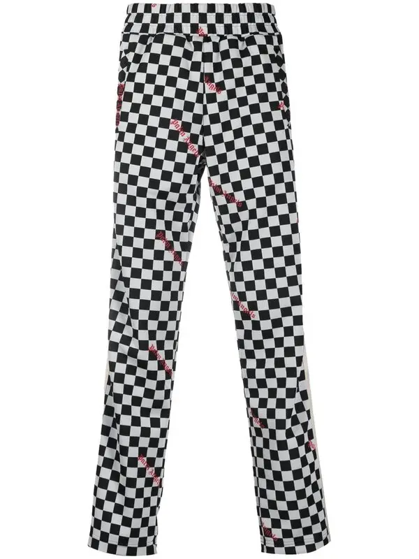 Palm Angels Check-pattern Track Pants - Black