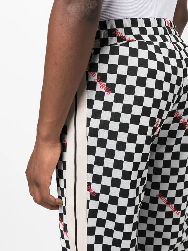 Palm Angels Check-pattern Track Pants - Black