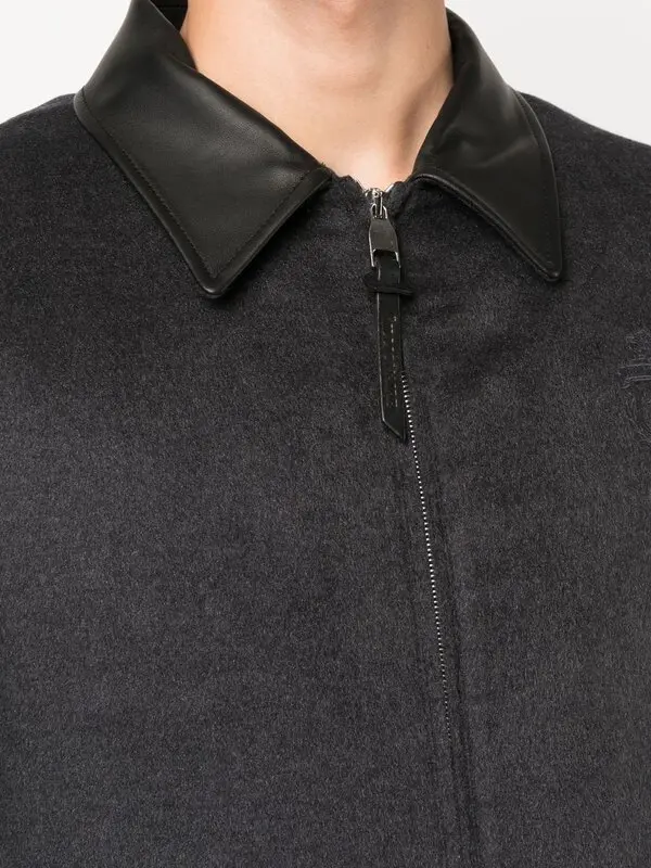 BILLIONAIRE Crest-print Silk Bomber Jacket