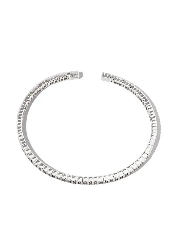 SUZANNE KALAN 18kt White Gold Sapphire Cuff - Silver