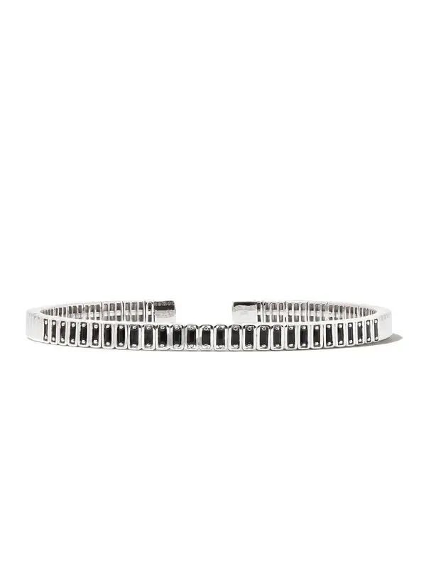 SUZANNE KALAN 18kt White Gold Sapphire Cuff - Silver