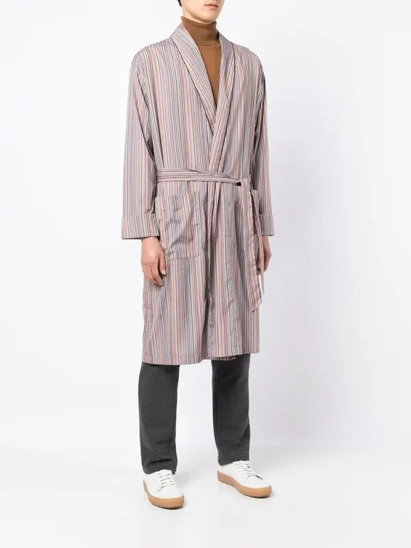 Paul Smith Artist Stripe Tie-waist Jacket - Multicolour