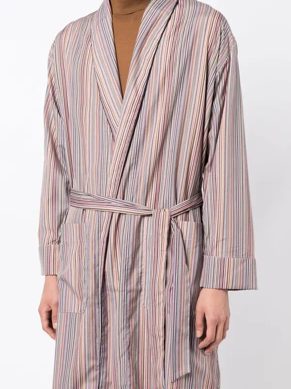 Paul Smith Artist Stripe Tie-waist Jacket - Multicolour