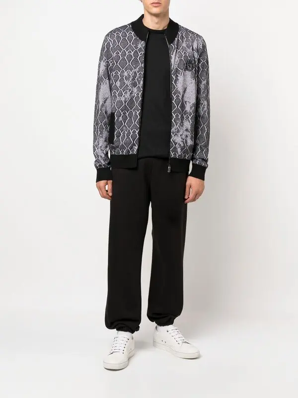 BILLIONAIRE Embroidered Logo-crest Bomber Jacket