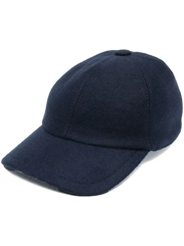 Fedeli Cashmere-cotton Textured Cap - Blue