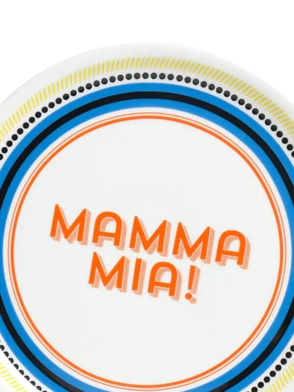 BITOSSI HOME 6 Piece Mamma Mia Pizza Plate Set - White