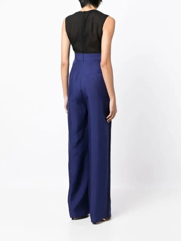 FERRAGAMO Two-tone Silk Jumpsuit