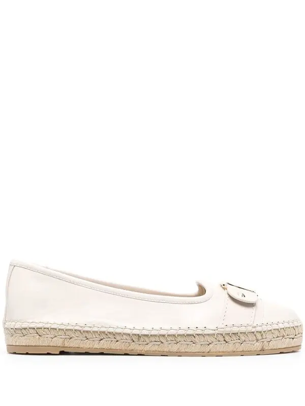 FERRAGAMO Vara Buckle-detail Espadrilles - Neutrals