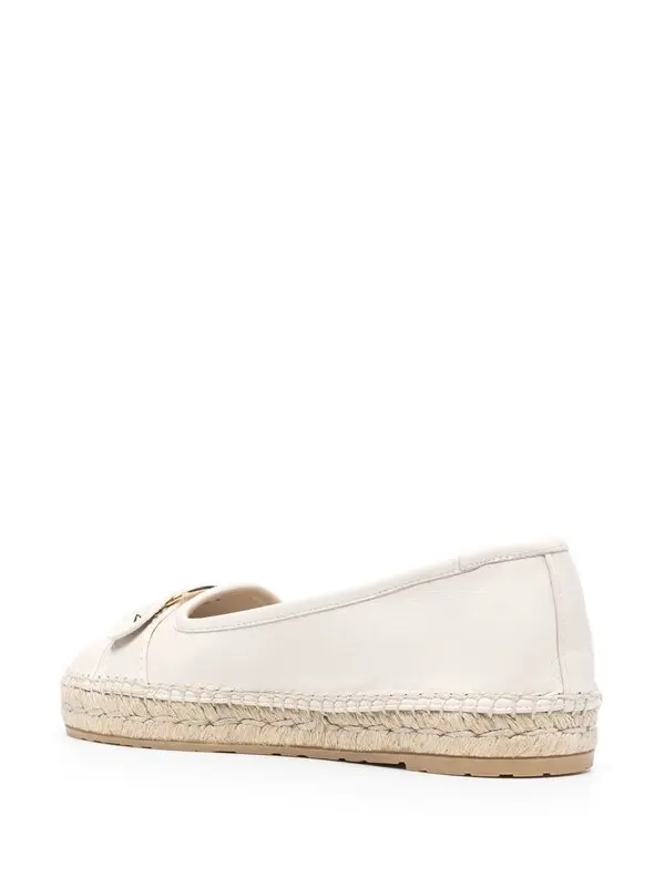 FERRAGAMO Vara Buckle-detail Espadrilles - Neutrals