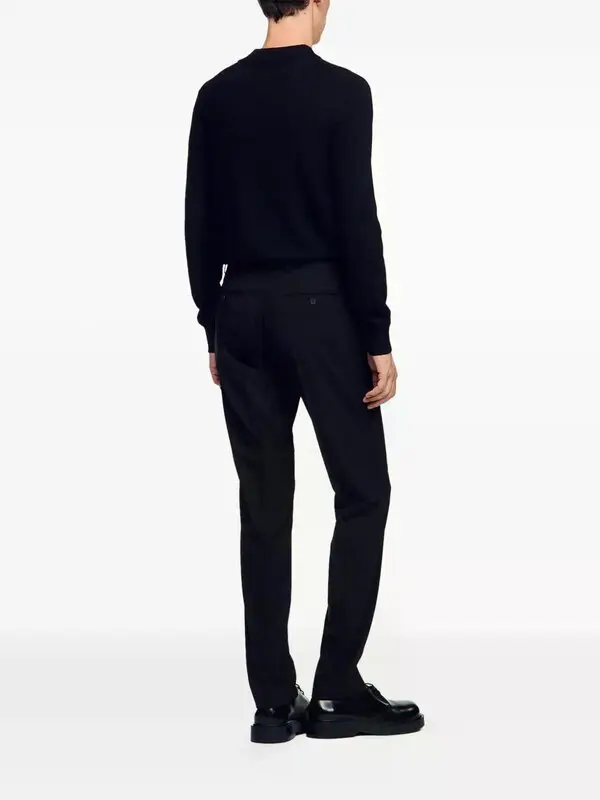 Sandro Slim-fit Tailored Trousers - Black