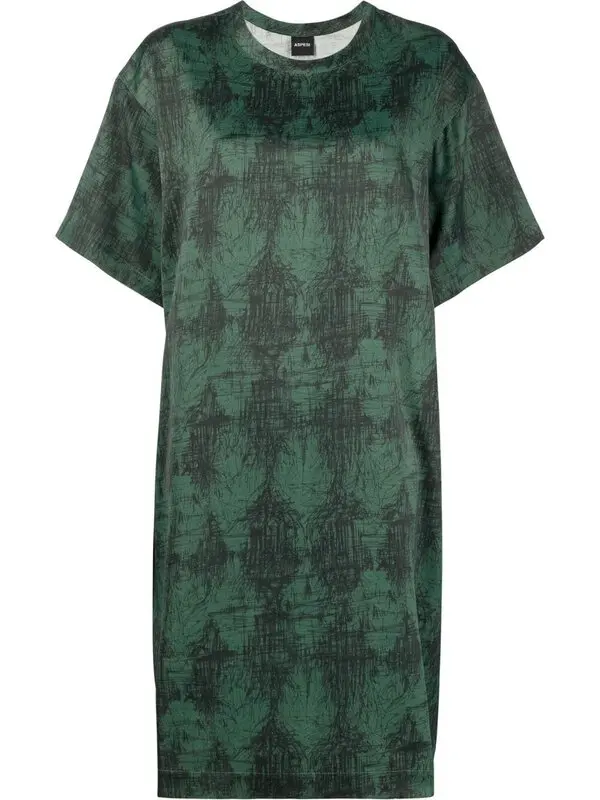 Aspesi Scribble-print T-shirt Dress