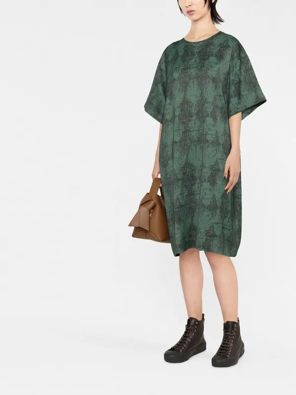 Aspesi Scribble-print T-shirt Dress