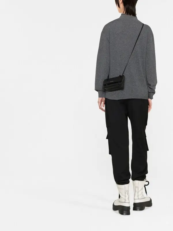 JIL SANDER Mock-neck Knitted Jumper - Grey