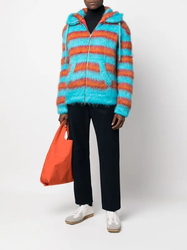 Marni Striped Knitted Hoodie