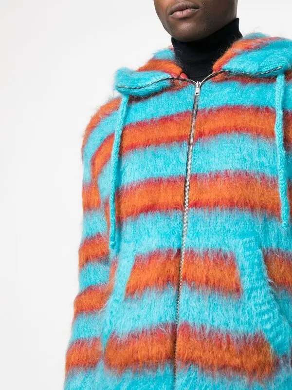 Marni Striped Knitted Hoodie