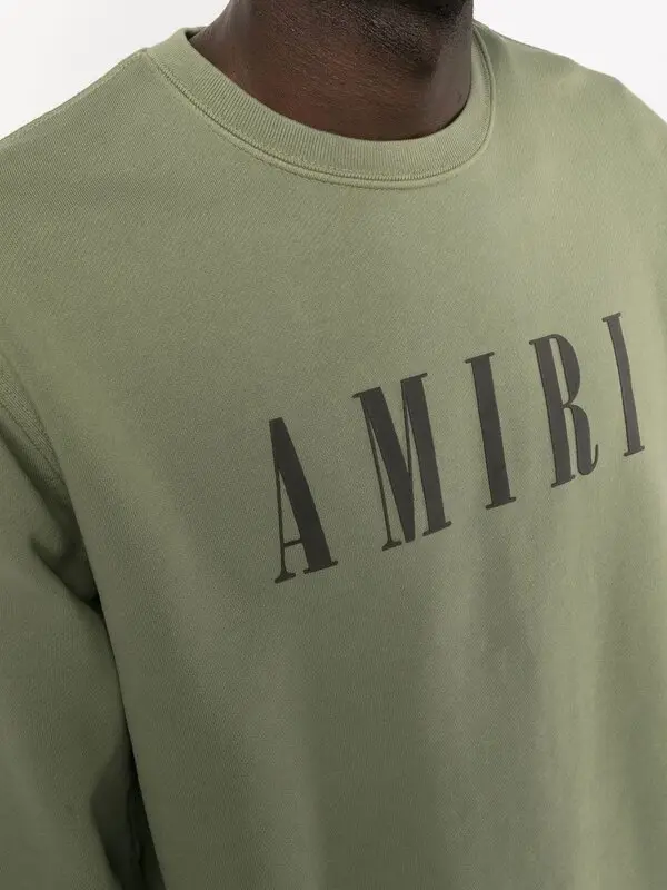 Amiri Logo Print Crew Neck Sweatshirt