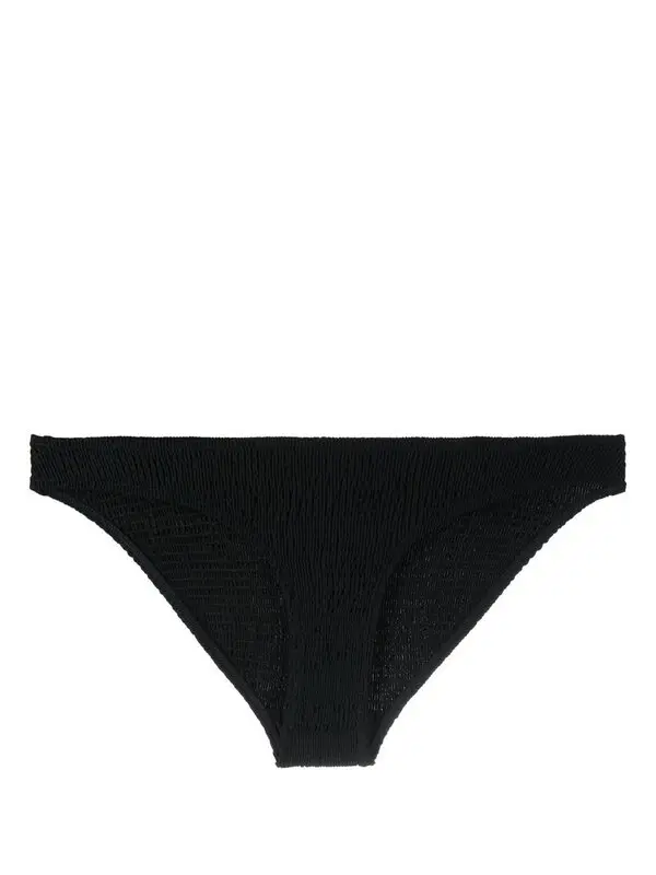 TOTEME Smocked Bikini Bottom - Black