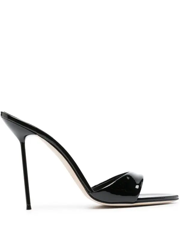 Paris Texas 105mm Lidia Patent-leather Sandals - Black