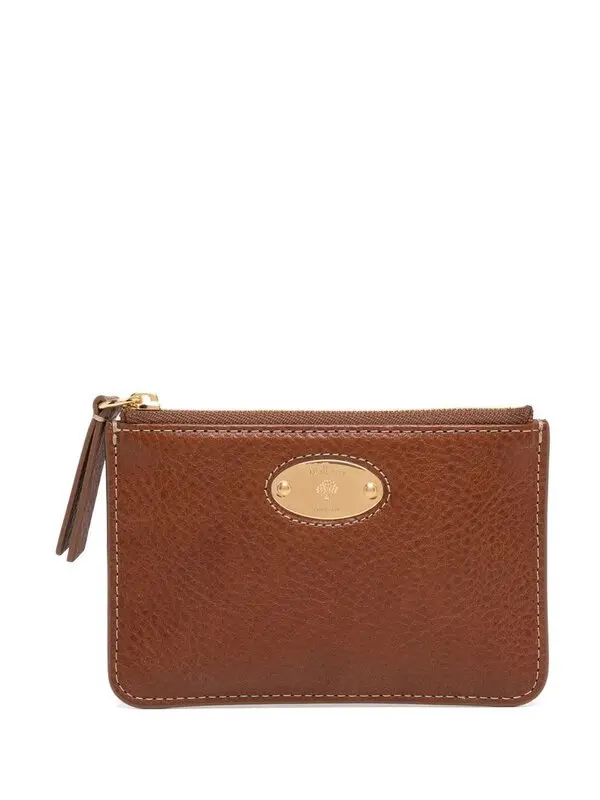Mulberry Grained-leather Purse - Brown