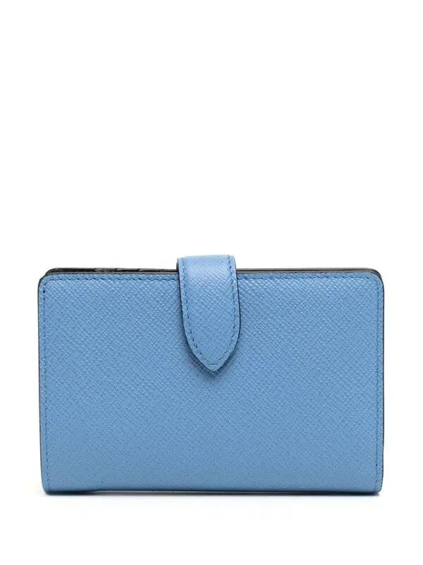 Smythson Leather Cardholder Wallet - Blue