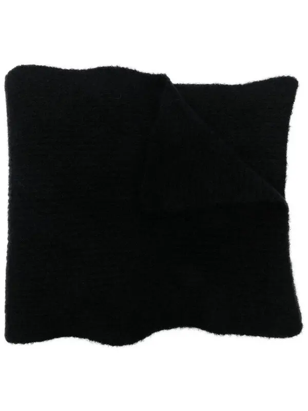 Calvin Klein Logo-embroidered Scarf - Black