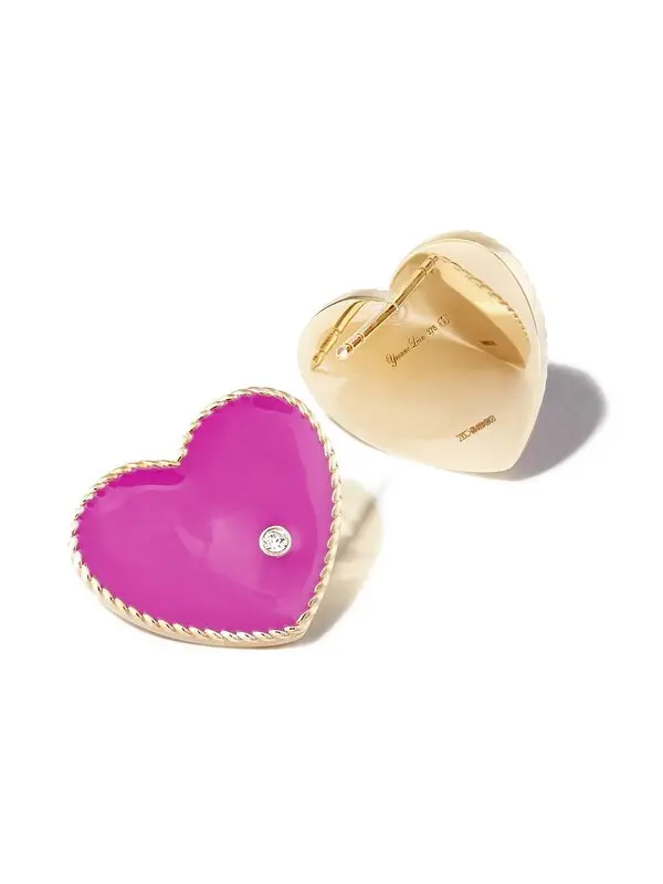Yvonne Léon 9kt Yellow And Enamel Stud Earrings