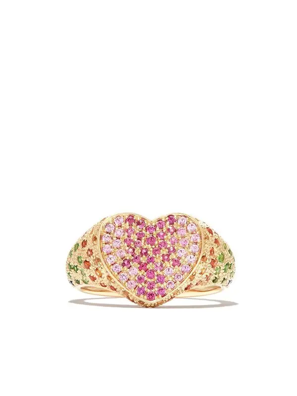 Yvonne Léon 9kt Gold Diamond Signet Ring - Yellow