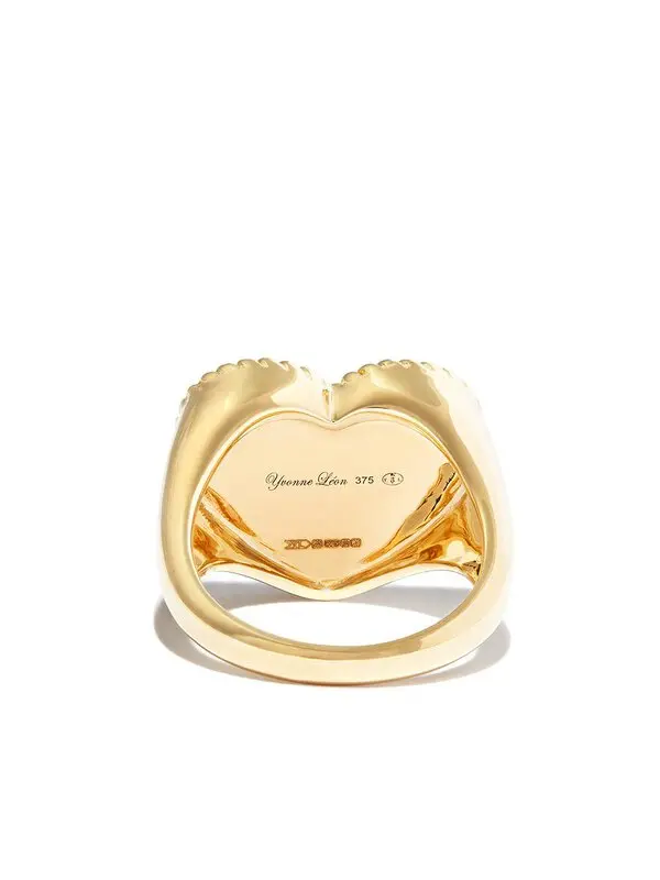 Yvonne Léon 9kt Yellow Enamel And Diamond Ring