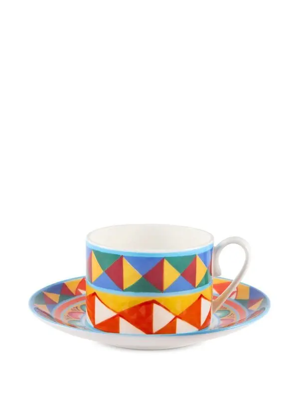 Dolce & Gabbana Caretto-pattern Porcelain Tea-set