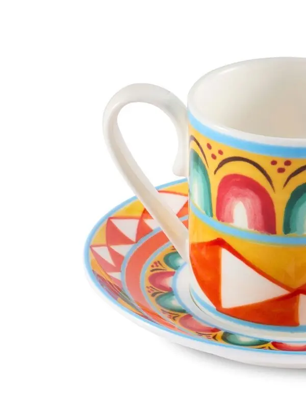 Dolce & Gabbana Geometric-pattern Porcelain Espresso-set