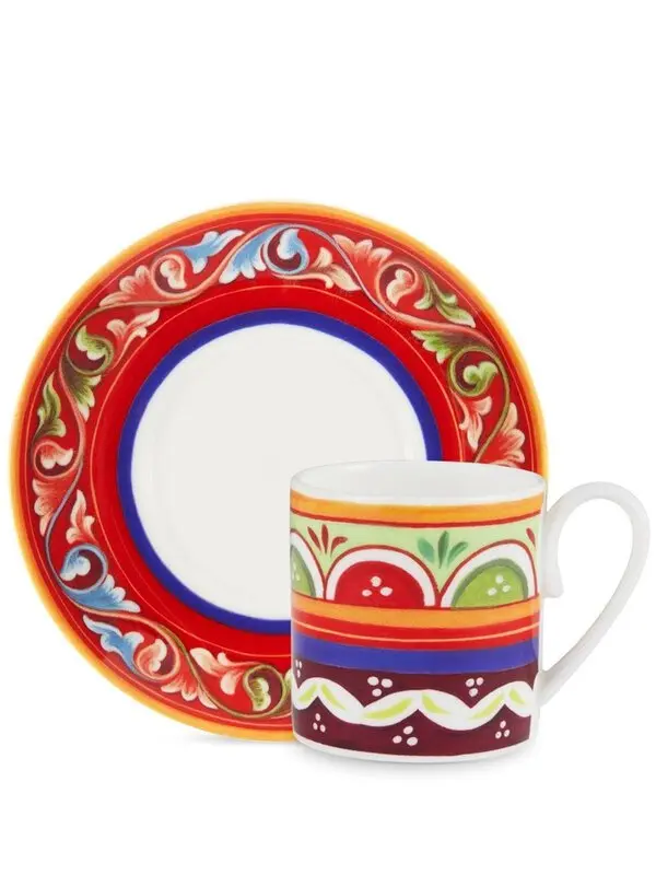 Dolce & Gabbana Geometric-pattern Porcelain Espresso-set