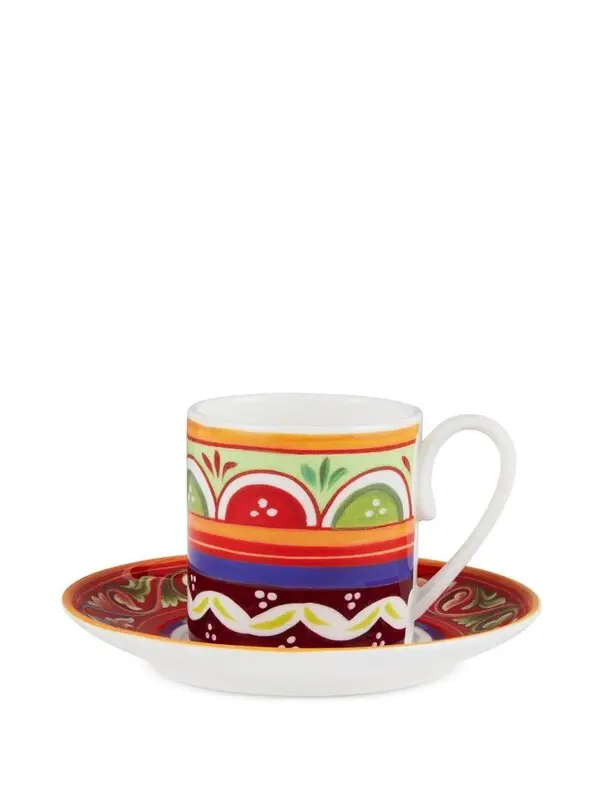Dolce & Gabbana Geometric-pattern Porcelain Espresso-set