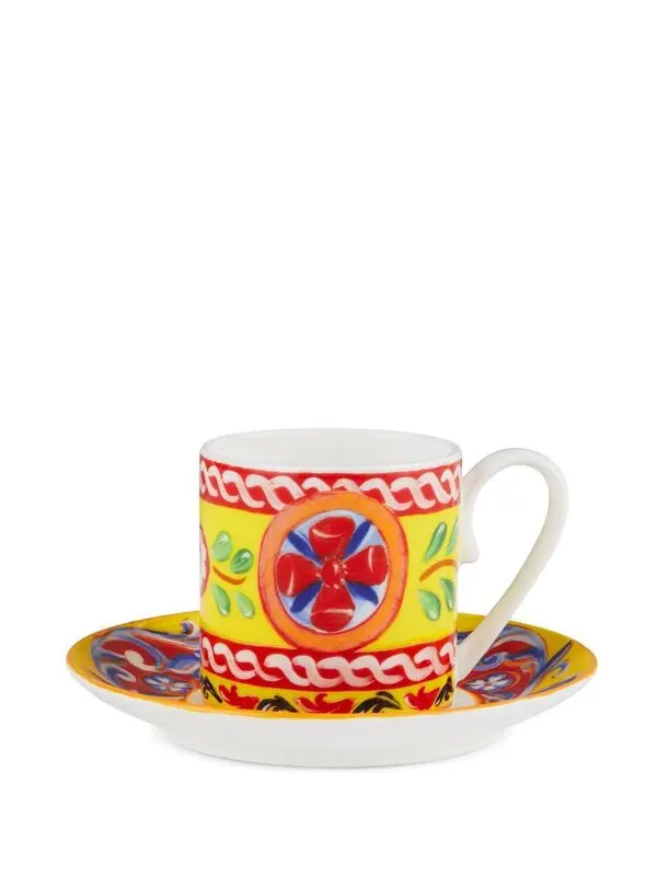 Dolce & Gabbana Geometric-pattern Porcelain Espresso-set