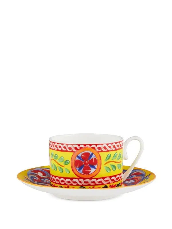 Dolce & Gabbana Caretto-print Porcelain Tea Set