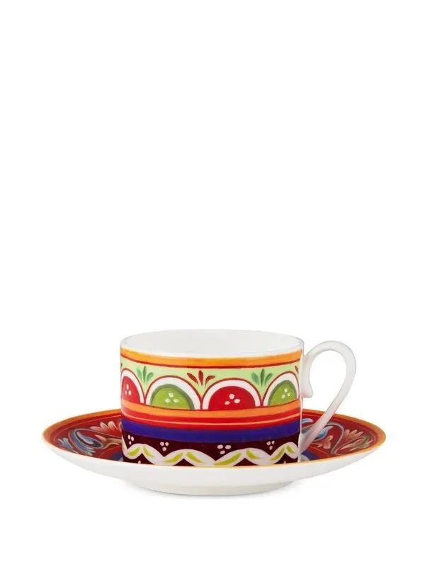 Dolce & Gabbana Geometric-pattern Porcelain Tea-set