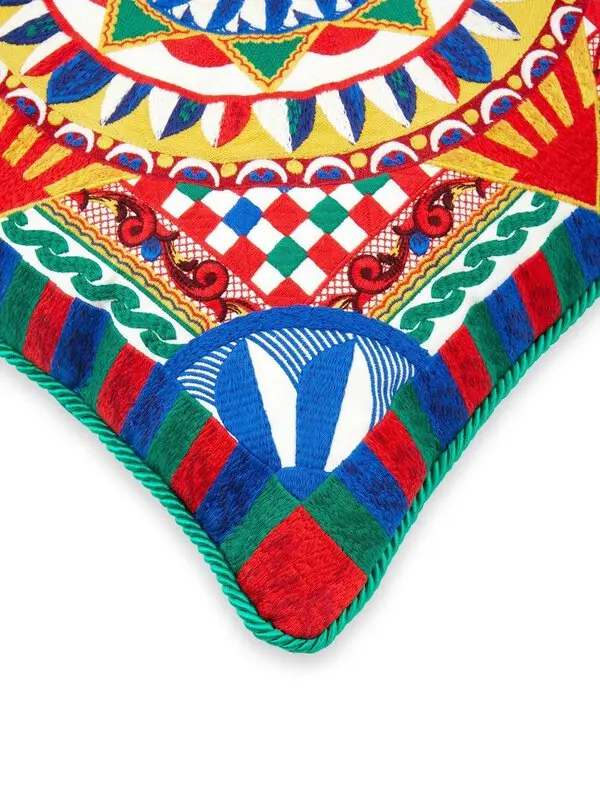 Dolce & Gabbana Embroidered Carretto-print Cushion