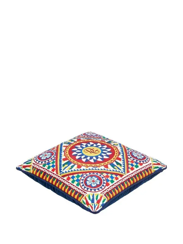 Dolce & Gabbana Embroidered Carretto-print Cushion