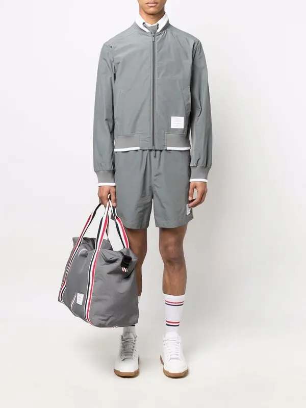 Thom Browne Drawstring-waist Track Shorts - Grey