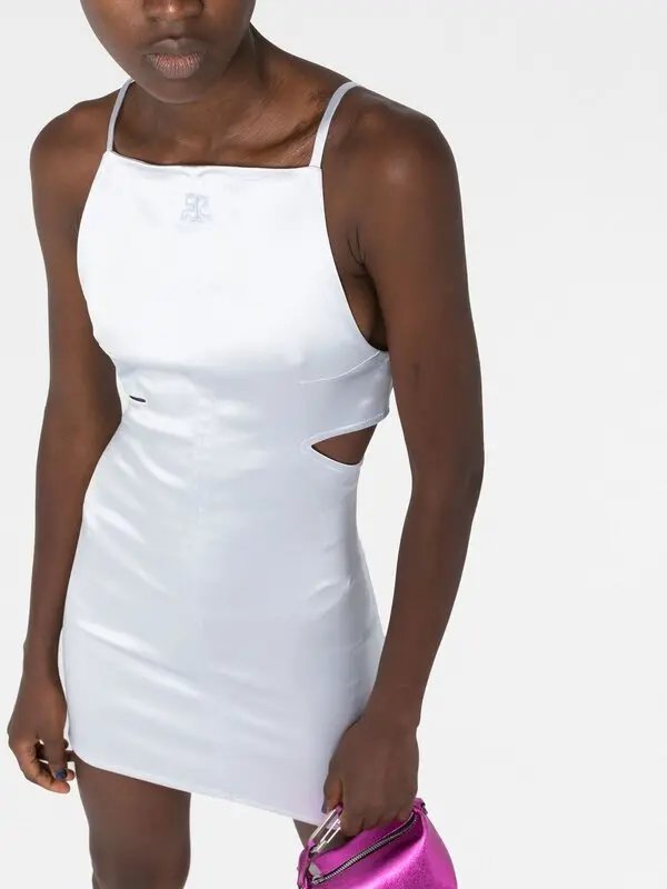COURREGES Logo-embroidered Mini Dress